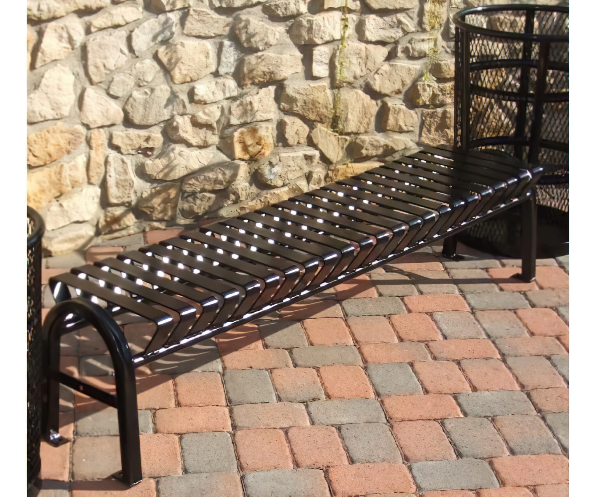 Backless Bus Stop Benches - Park Decor