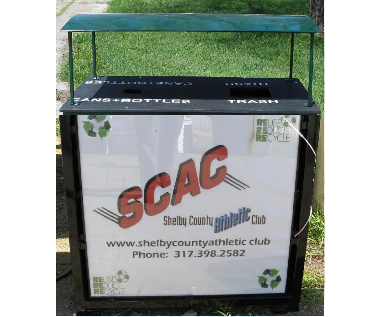 Advertising Trash and Recycle Receptacle - Park Decor