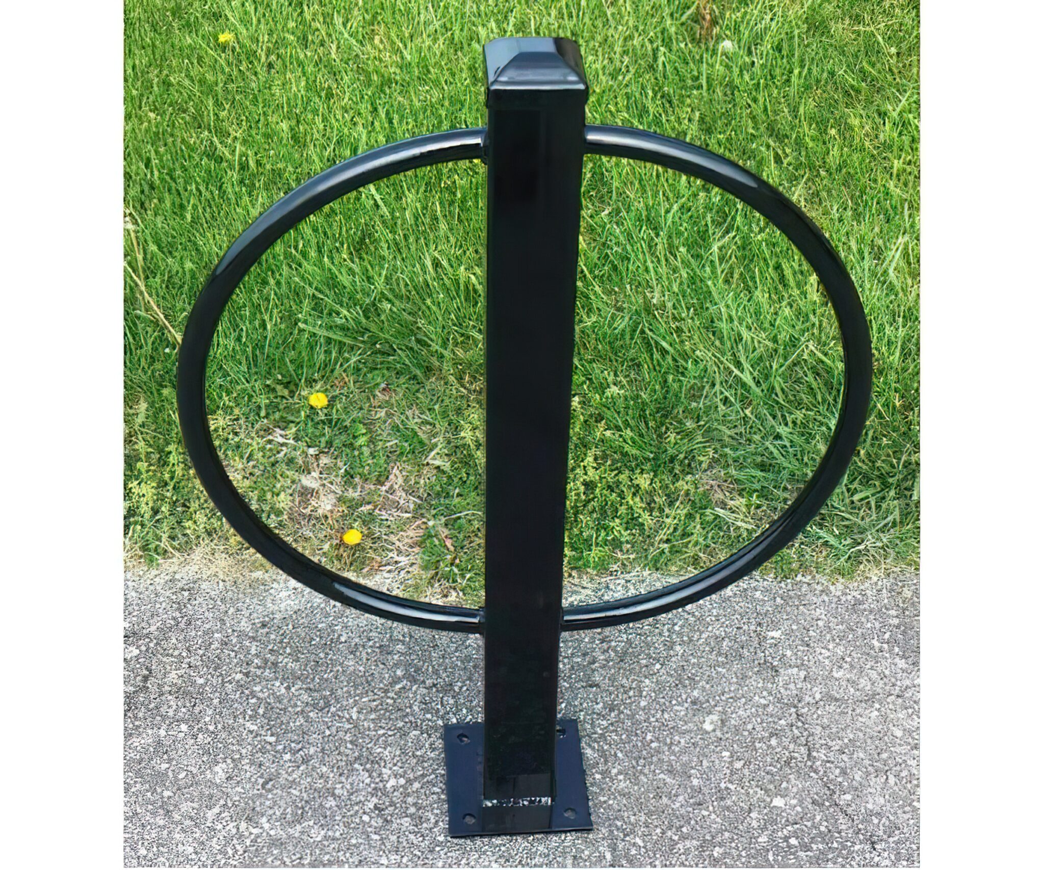 Steel Bollard Bike Rack - Park Decor